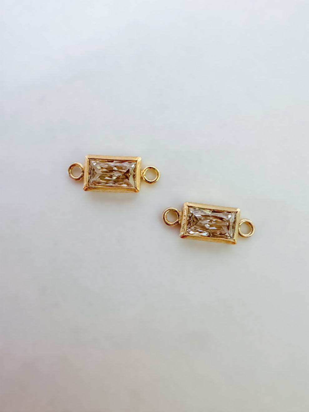Rectangle Bezel Baguette Permanent Jewelry Connectors – Set of 2 ...